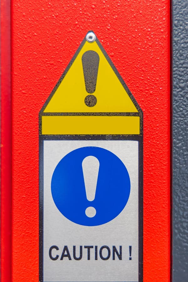 Exclamation Sign Warning stock photo. Image of equipment - 267695196