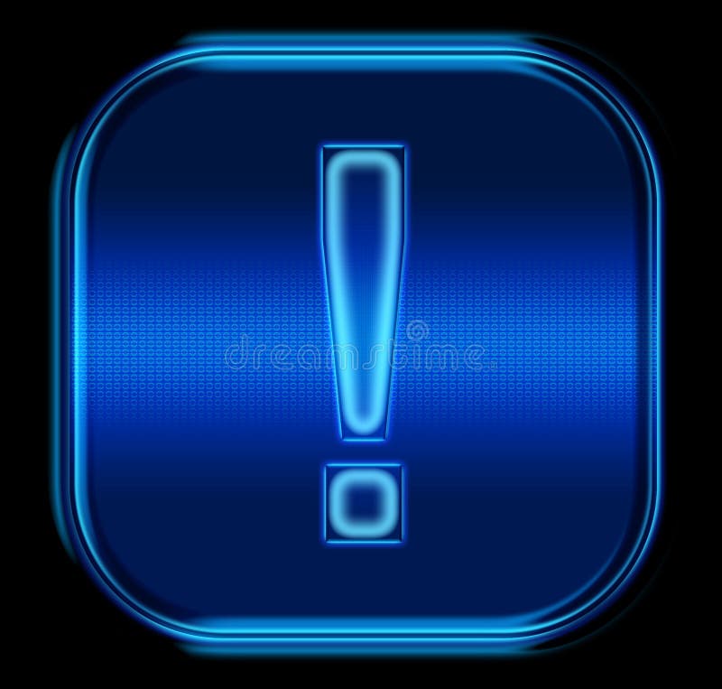 Exclamation symbol blue stock photo. Image of exclamation - 1025304