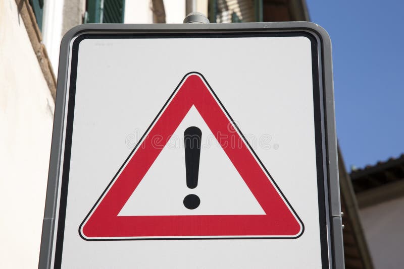 Exclamation Traffic Sign stock image. Image of white - 88037013 Exclamation Traffic Sign stock image. Image of white - 88037013