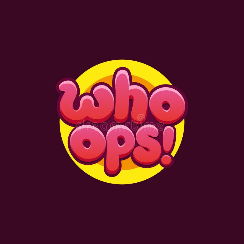 Exclamation Whoops! for Candy Wrapper or a Poster Stock Vector ...