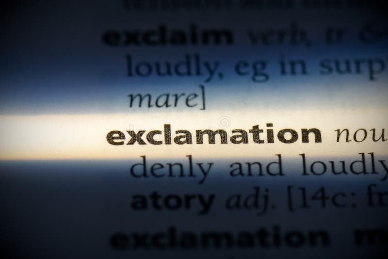 Exclamation stock photo. Image of education, word, definition - 161578800
