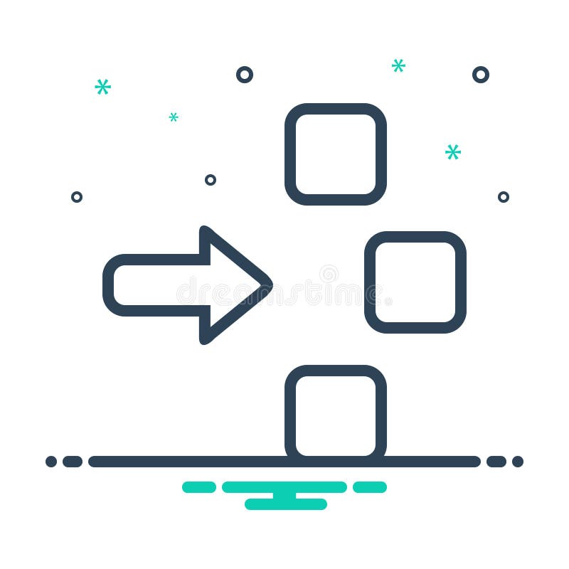 Black Mix Icon for Exclude, Rejection and Alone Stock Vector ...