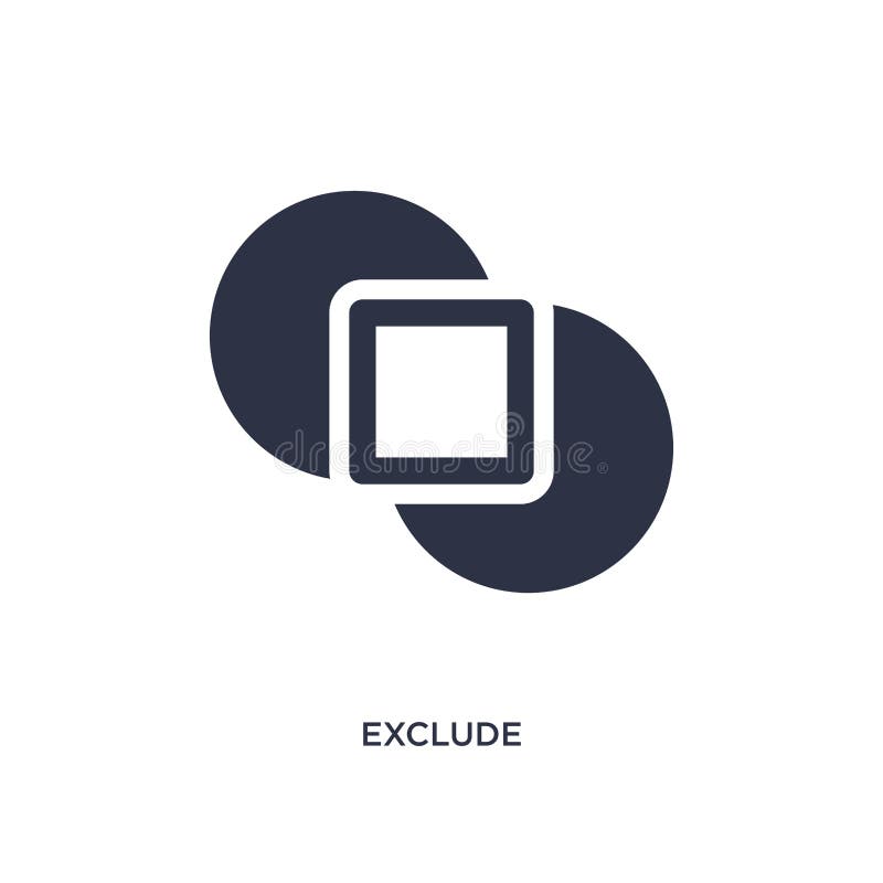 Exclude Icon Vector Isolated On White Background, Logo Concept O Stock Vector - Illustration of ...