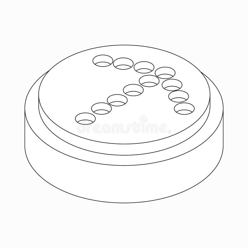 Exclusion Dots Arrow Icon, Isometric 3d Style Stock Vector ...