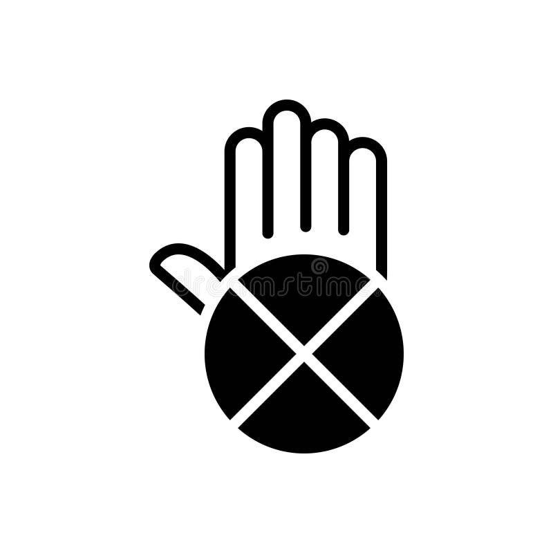 Black Solid Icon for Exclusion, Cancel and Negation Stock Vector ...