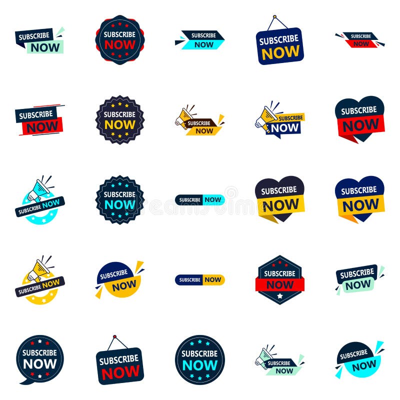 Exclusive Access To Subscribe Now 25 Premium Vector Banners for ...