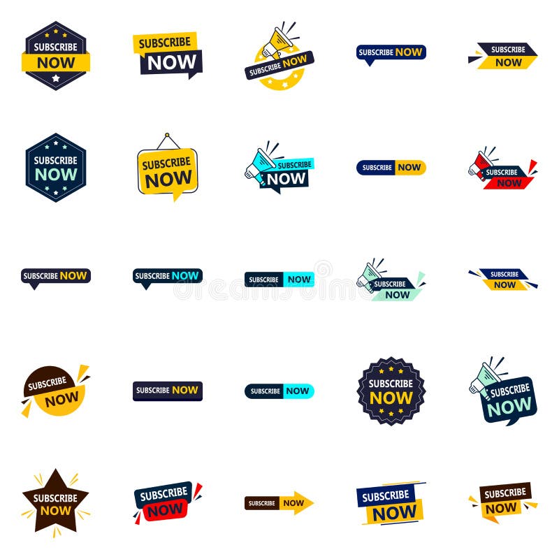 Exclusive Access To Subscribe Now 25 Premium Vector Banners for ...