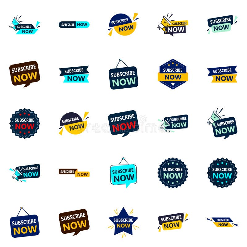Exclusive Access To Subscribe Now 25 Premium Vector Banners for ...