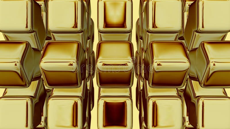 Elite Background with Rotating Chrome Cubes, Unique Design, Looped ...