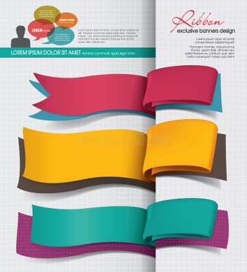 Bended Ribbons Stock Illustrations – 394 Bended Ribbons Stock ...