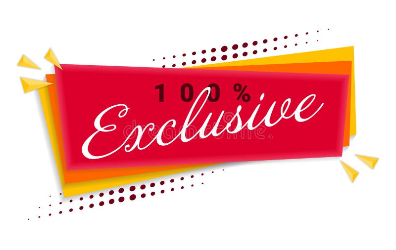 Exclusive banner design stock vector. Illustration of note - 26941491