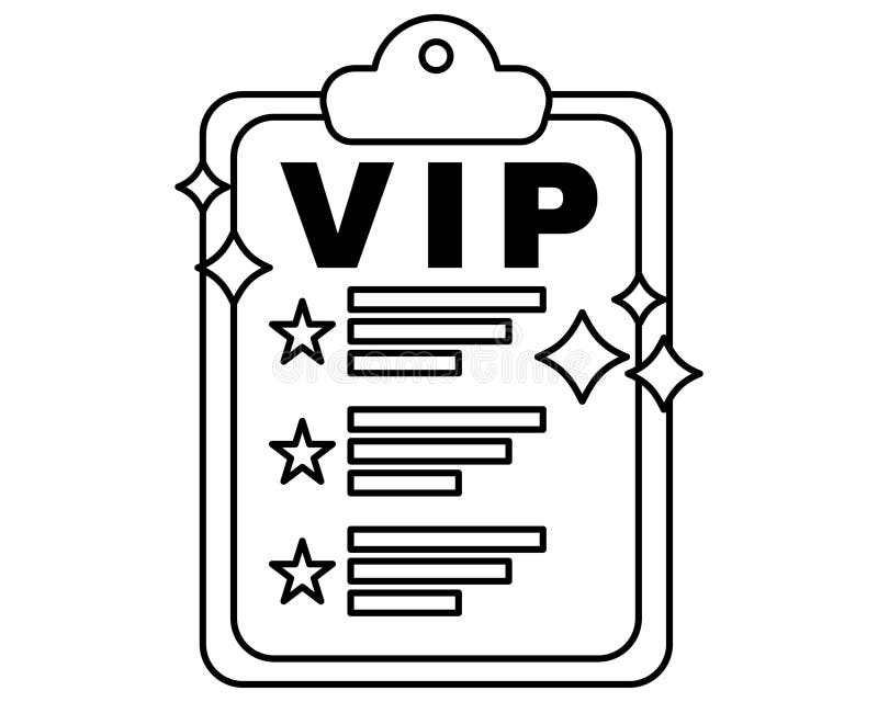 Exclusive Benefits Icon Black and White - VIP. Stock Vector ...
