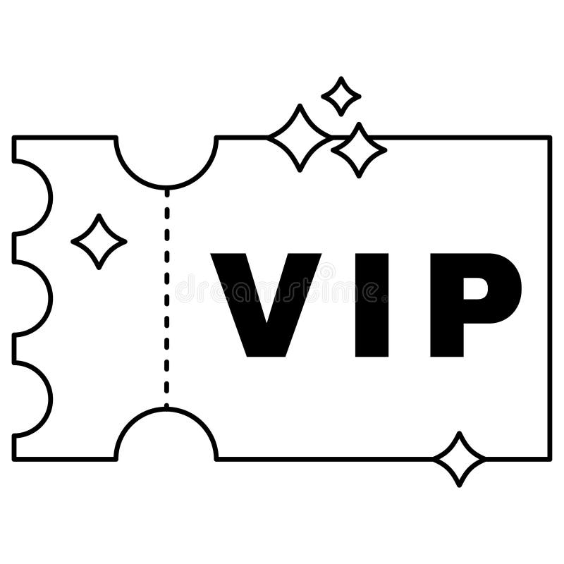 Exclusive Benefits Icon Black and White - VIP. Stock Vector ...