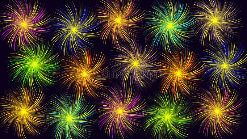 Exclusive. Bright Illustration. Multicolored Fireworks of Mood, Wishes ...