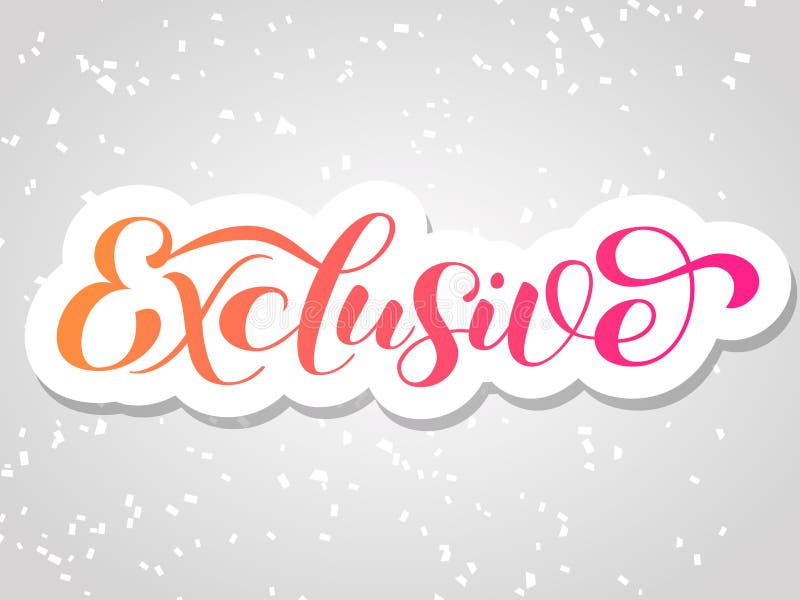 Exclusive Brush Lettering for Clothes or Poster. Vector Illustration ...