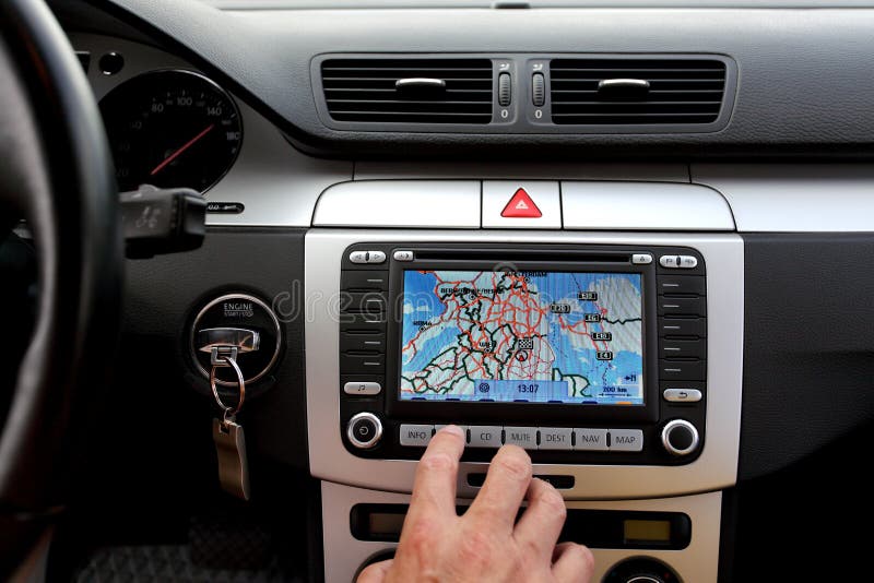 GPS with map stock photo. Image of hike, datum, finding - 11211112