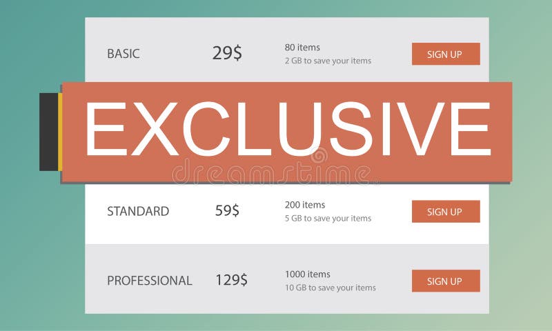 Exclusive Deal Discount E-commerce Shopping Concept Stock Illustration ...