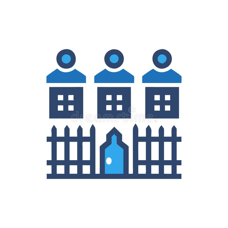 Exclusive Gated Community Design Icon Stock Illustration - Illustration ...