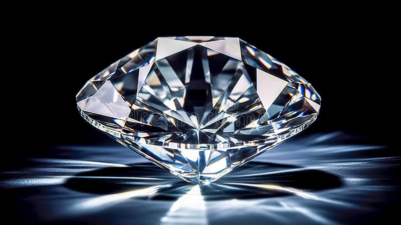 Exclusive Diamond in the Reflections of Lights Stock Photo - Image of ...