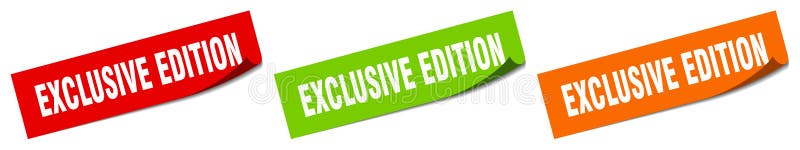 Exclusive Edition Sticker. Exclusive Edition Square Isolated Sign Stock ...