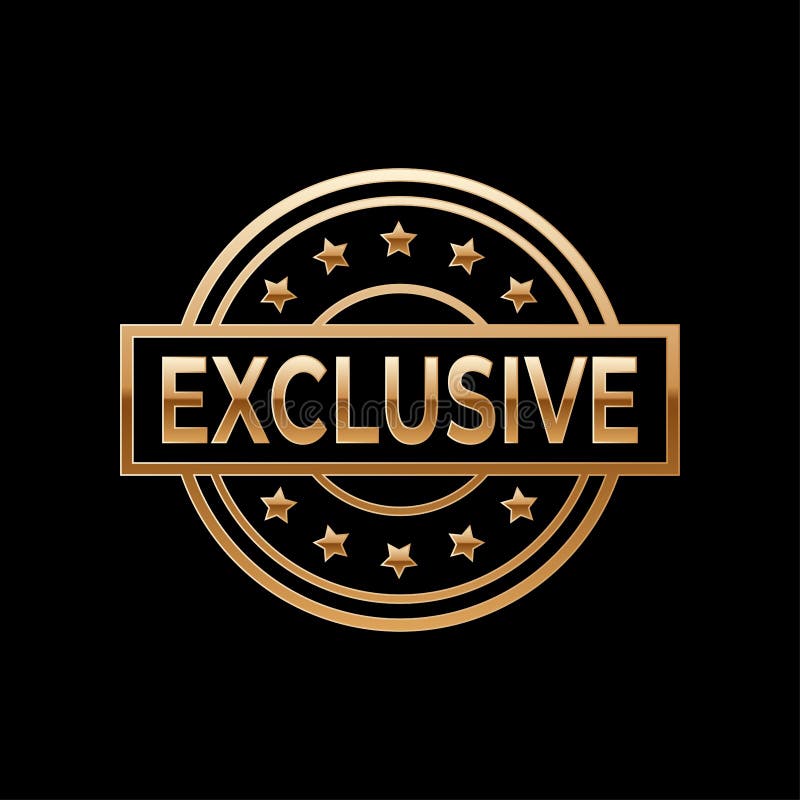 Exclusive Gold Emblem or Badge Isolated Stock Vector - Illustration of ...
