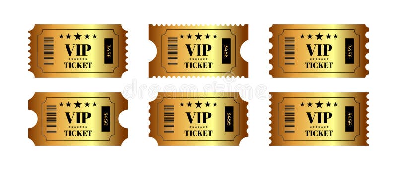 Exclusive Gold VIP Tickets for an Unforgettable Event Experience Stock ...