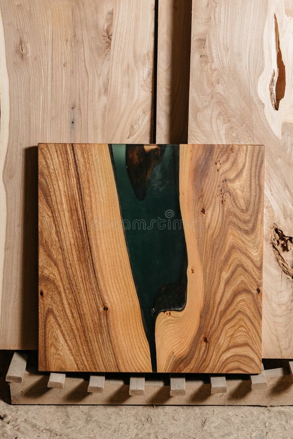 Exclusive Handmade Table of Solid Wood and Epoxy Resin on the ...