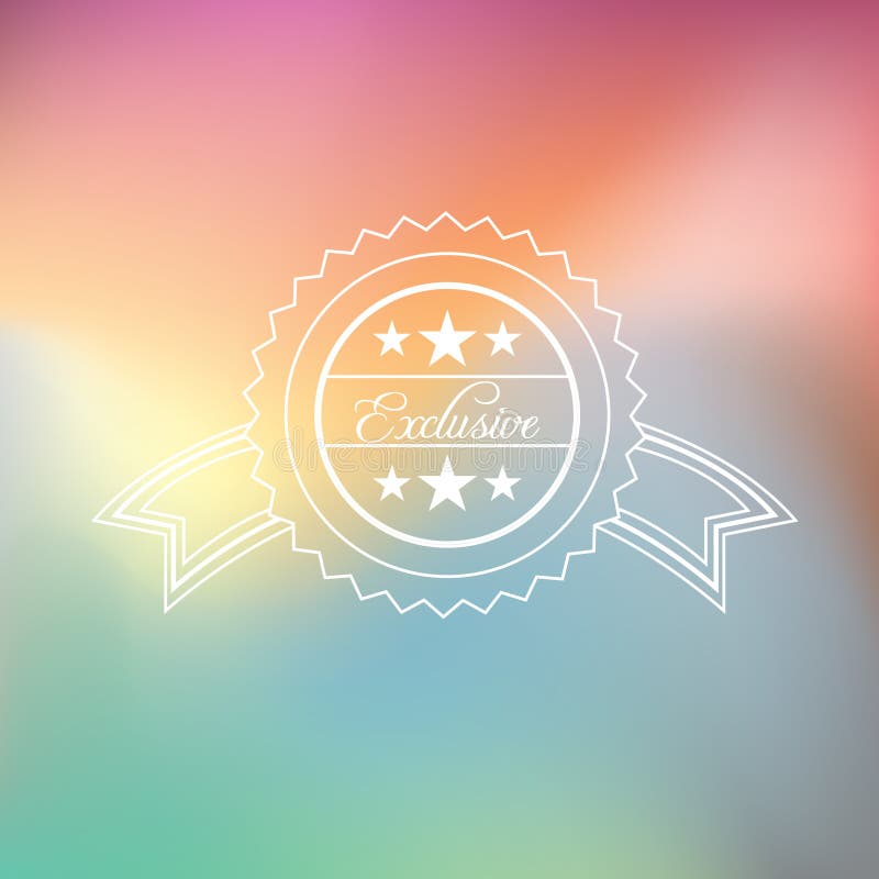 Exclusive Label. Vector Illustration Decorative Background Design Stock ...