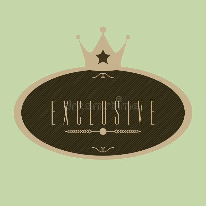 Exclusive Label. Vector Illustration Decorative Design Stock Vector ...