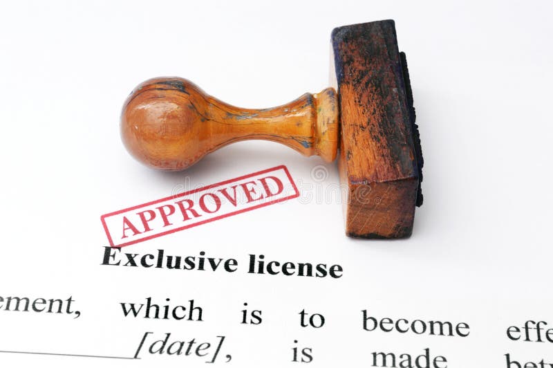 Exclusive License - Approved Stock Image - Image of exclusive ...