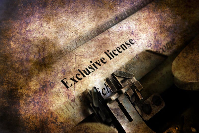 Exclusive License on Typewriter Stock Image - Image of excellent ...