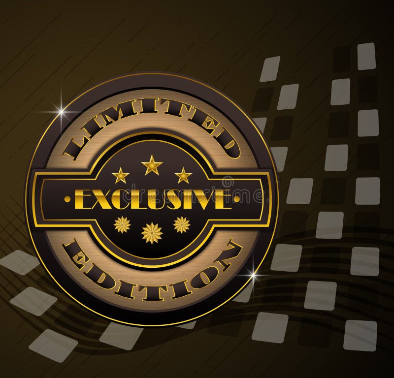 Exclusive Limited Edition Gold Label, Vector Illustration Stock Vector ...