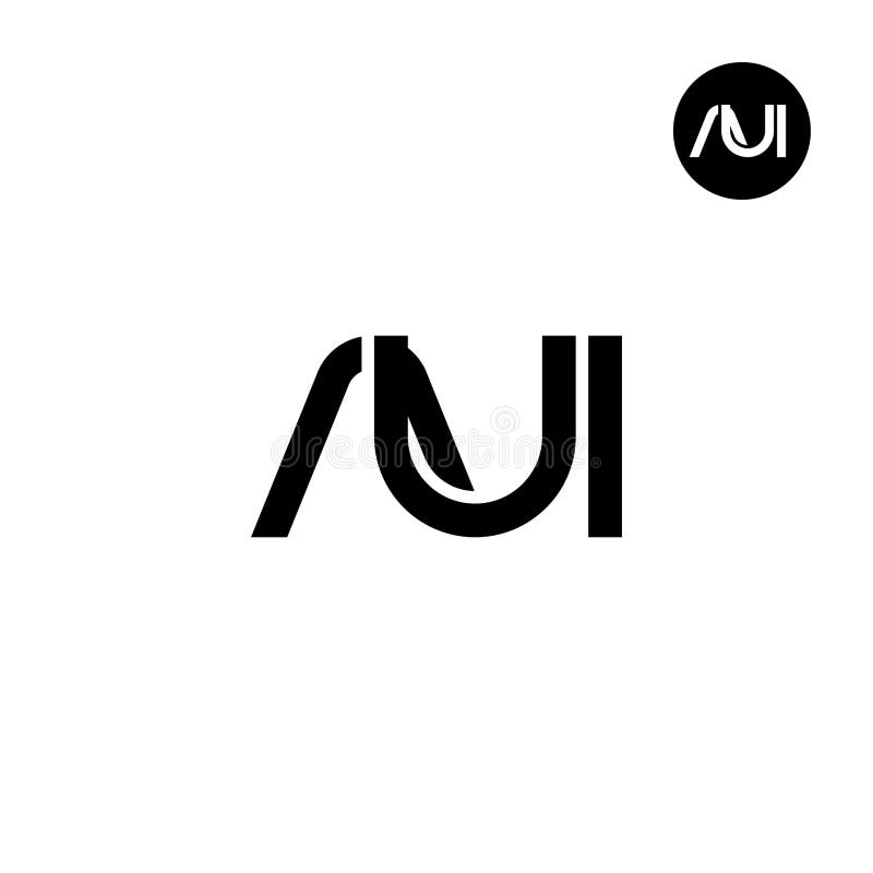 Letter AUI Monogram Logo Design Stock Vector - Illustration of monogram ...