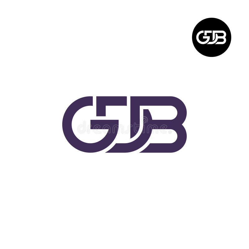 Letter GDB Monogram Logo Design Stock Vector - Illustration of company ...