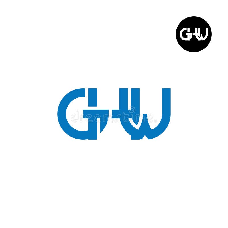 GHW Logo Letter Monogram Design Stock Vector - Illustration of brands ...