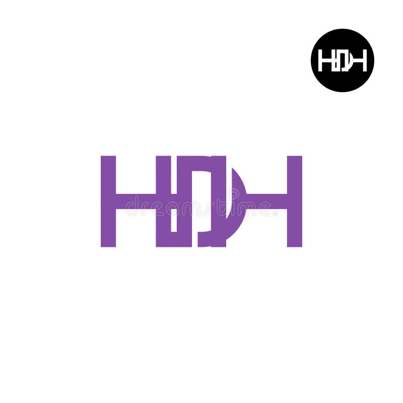 Letter HDH Monogram Logo Design Stock Vector - Illustration of ...