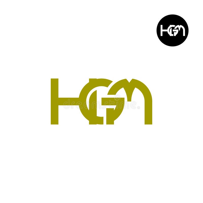 Letter HGM Monogram Logo Design Stock Vector - Illustration of simple ...