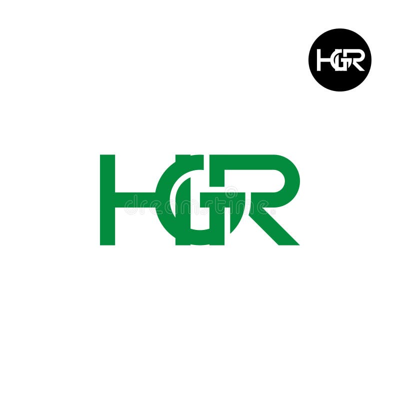 Letter HGR Monogram Logo Design Stock Vector - Illustration of minimal ...