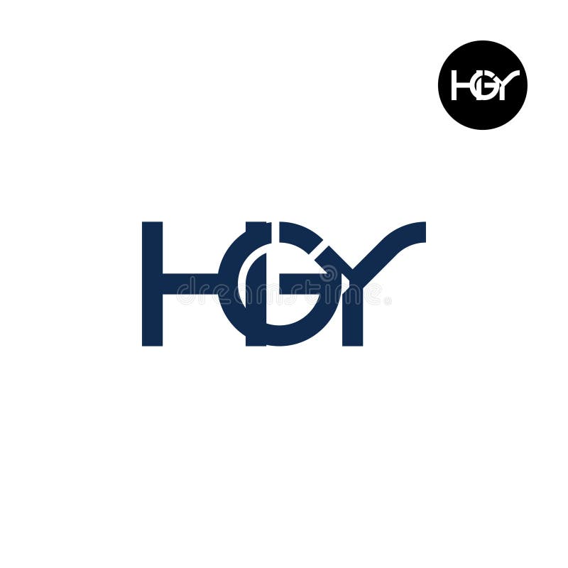 Letter HGY Monogram Logo Design Stock Vector - Illustration of connect ...