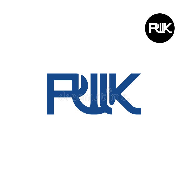 Letter PWK Monogram Logo Design Stock Vector - Illustration of modern ...