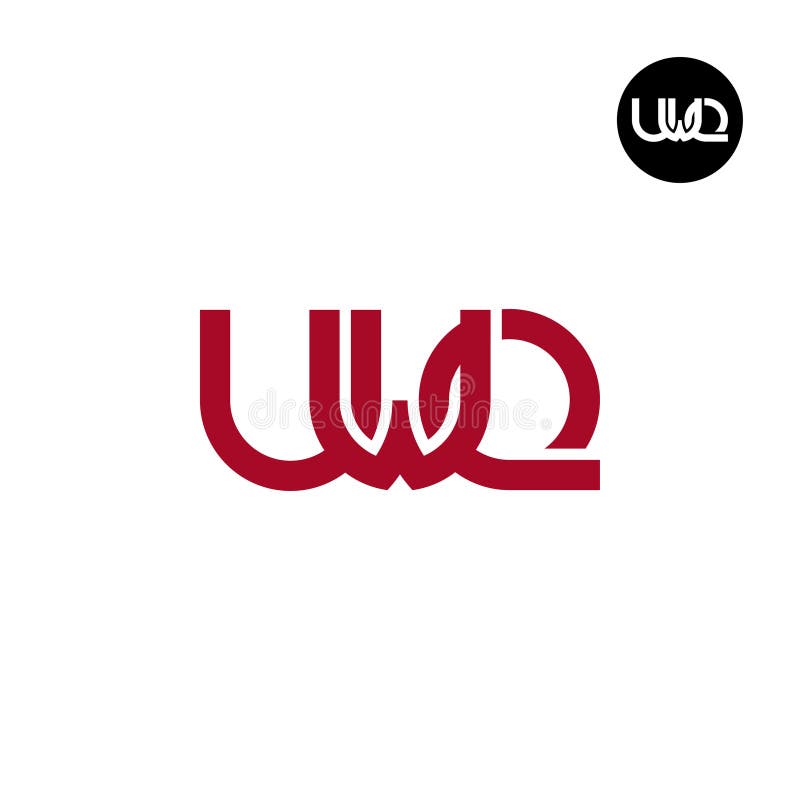 Letter UWQ Monogram Logo Design Stock Vector - Illustration of ...