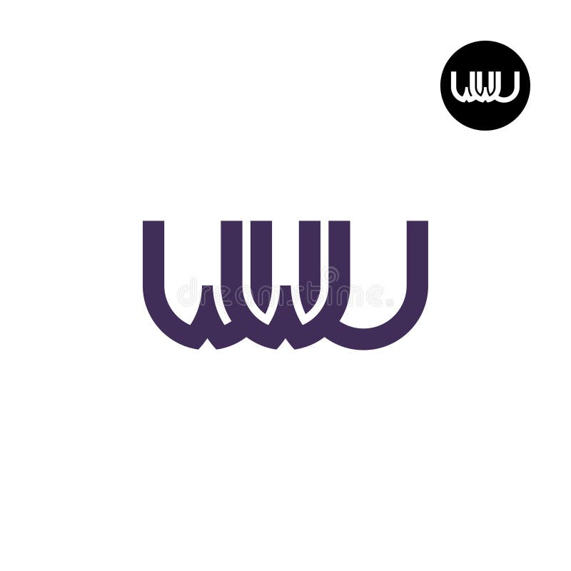 Letter WWU Monogram Logo Design Stock Vector - Illustration of initials ...