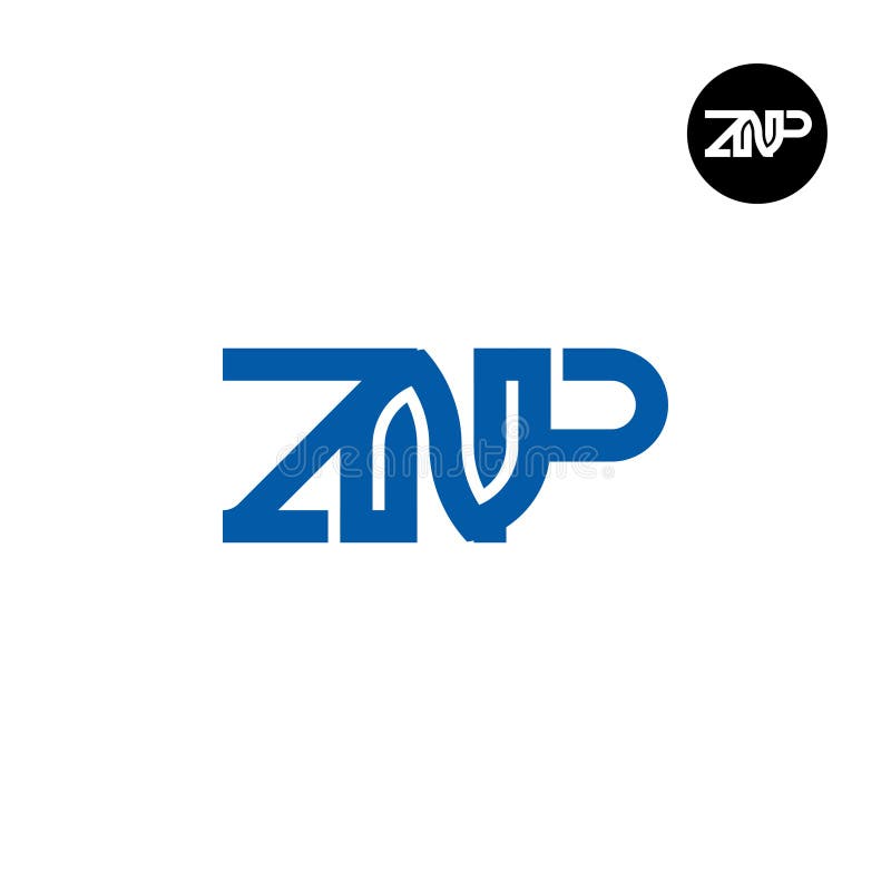 Letter ZNP Monogram Logo Design Stock Vector - Illustration of logotype ...