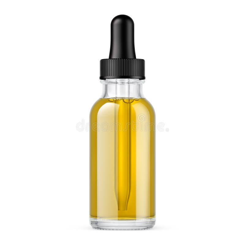 Transparent Oil Dropper Bottle Mockup with Angle for Cosmetic Packaging ...