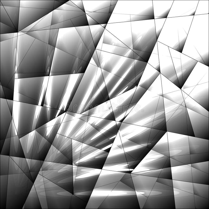 Exclusive Monochrome Pattern of Chaotic Black and White Geometric ...