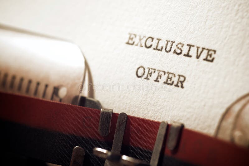 Exclusive offer concept stock image. Image of message - 234083415