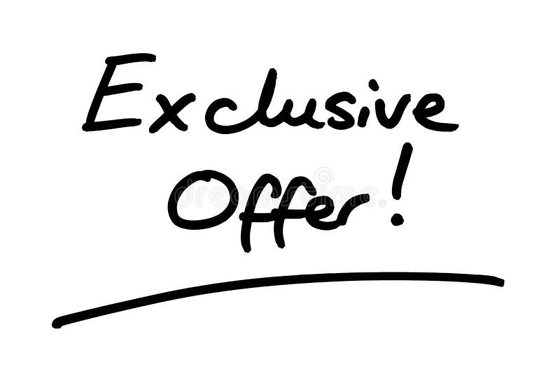 EXCLUSIVE OFFER stock illustration. Illustration of finances - 88003029