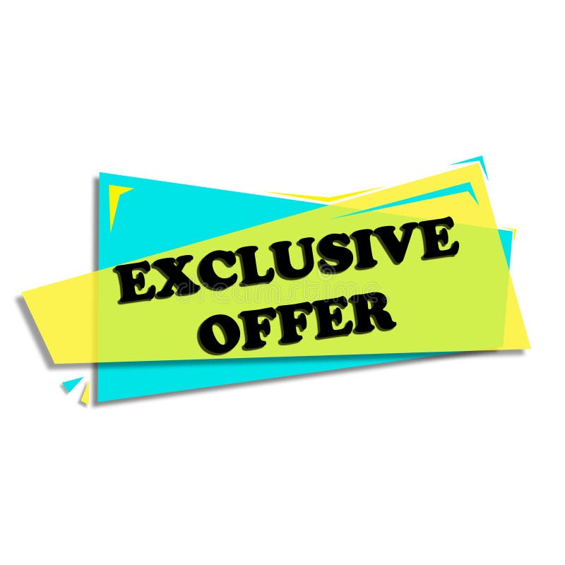 EXCLUSIVE OFFER - PROMOTION LABEL - ADVERTISEMENT Stock Illustration ...