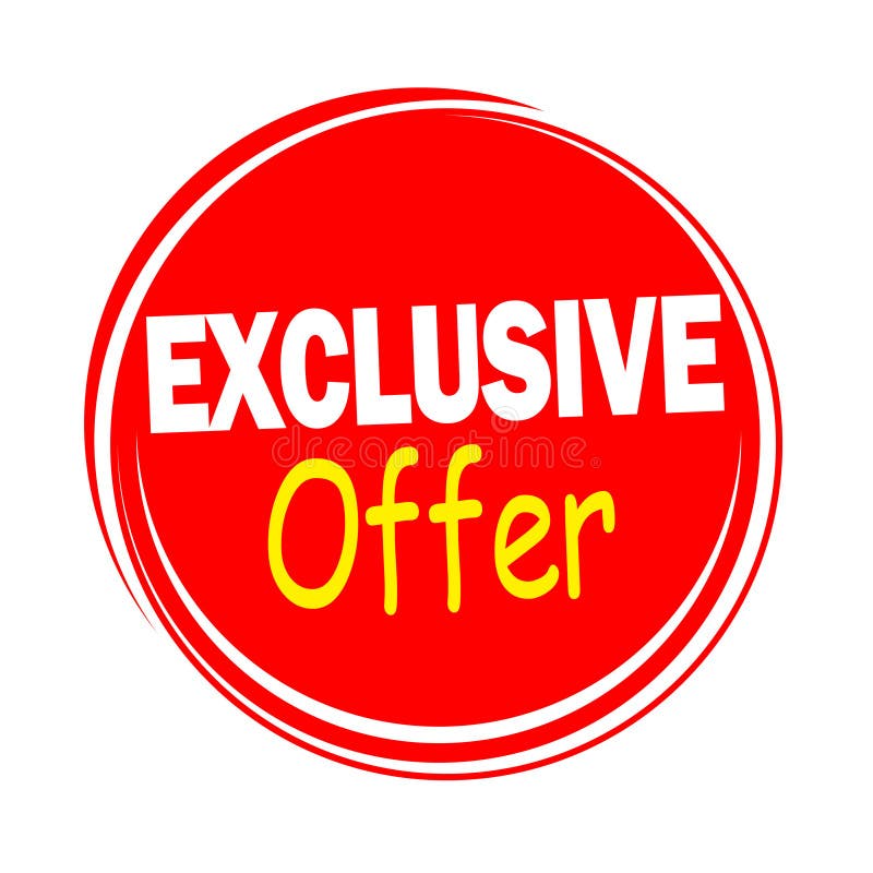 EXCLUSIVE OFFER - SPECIAL OFFER Stock Illustration - Illustration of ...