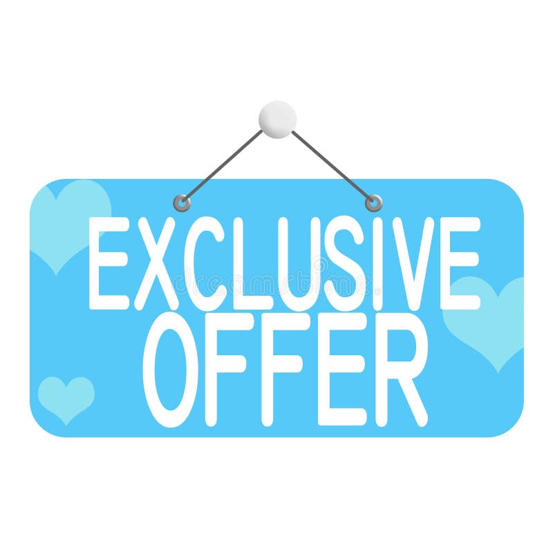 EXCLUSIVE OFFER - SPECIAL OFFER Stock Illustration - Illustration of ...
